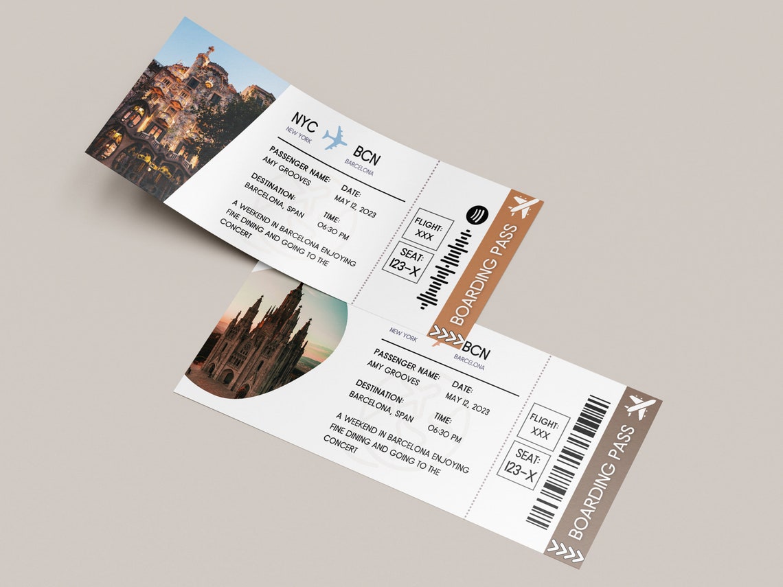 Editable Boarding Ticket Template Bundle Surprise Airline - Etsy