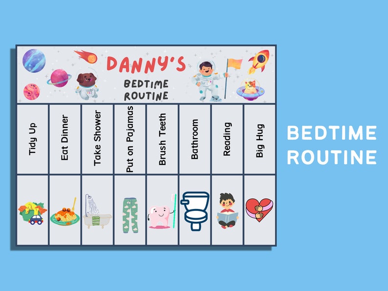 Personalized Interactive Routine Chart Customizable Kids - Etsy