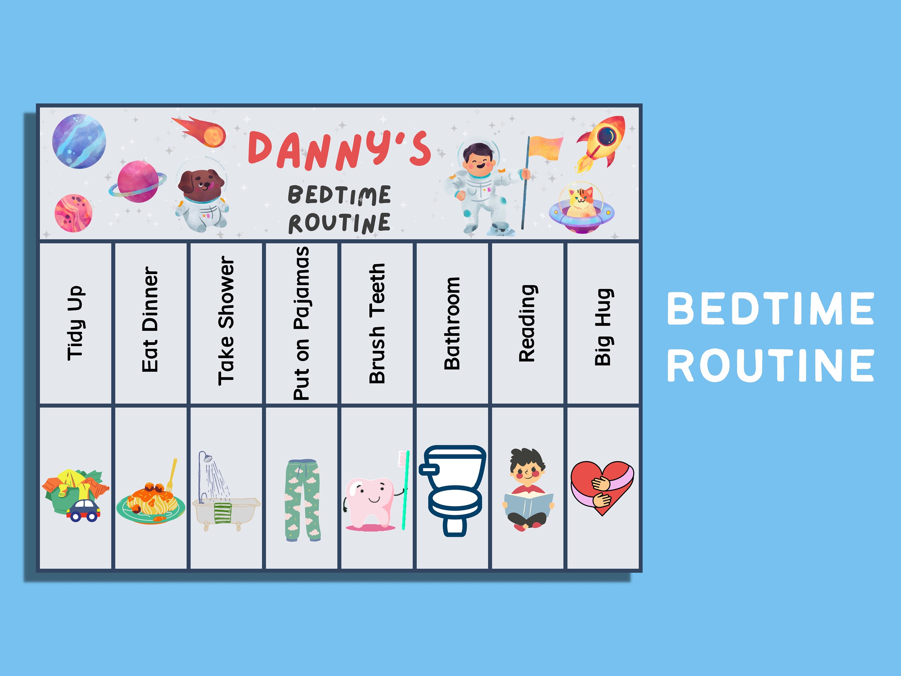 Personalized Interactive Routine Chart Customizable Kids - Etsy