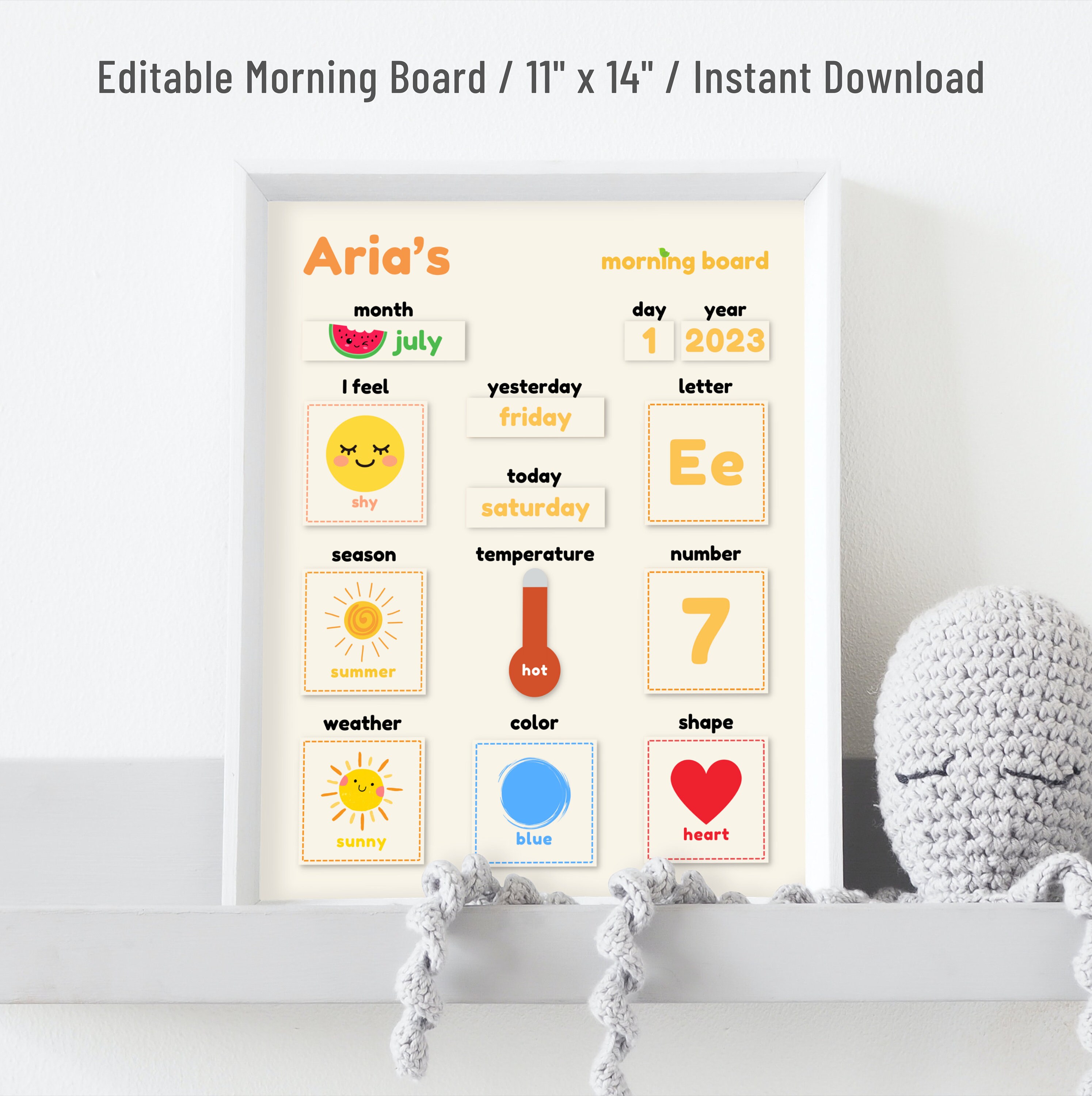 Editable Morning Board - Circle Time Cards - Toddler Routine Chart ...