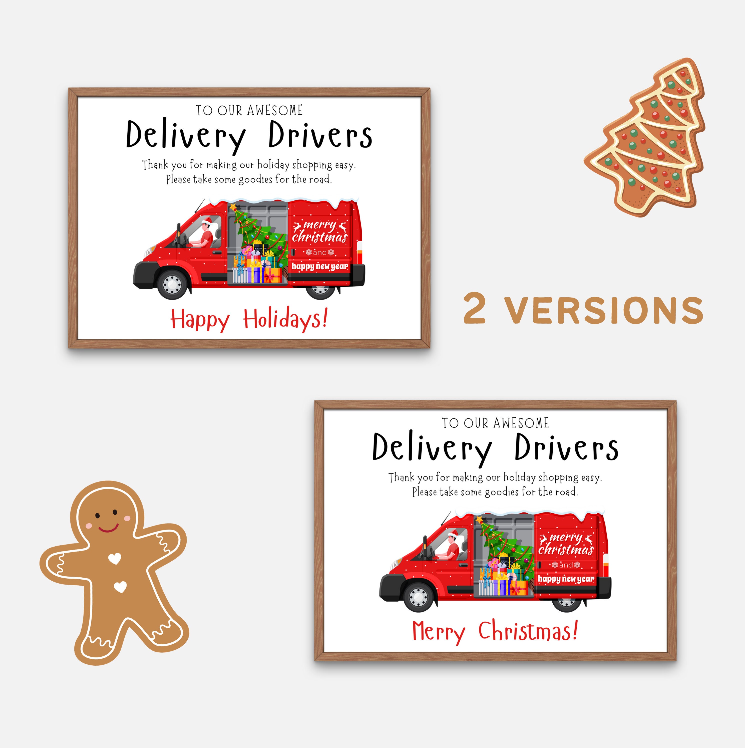 Printable Delivery Driver Snack Sign - Appreciation With a Treat ...