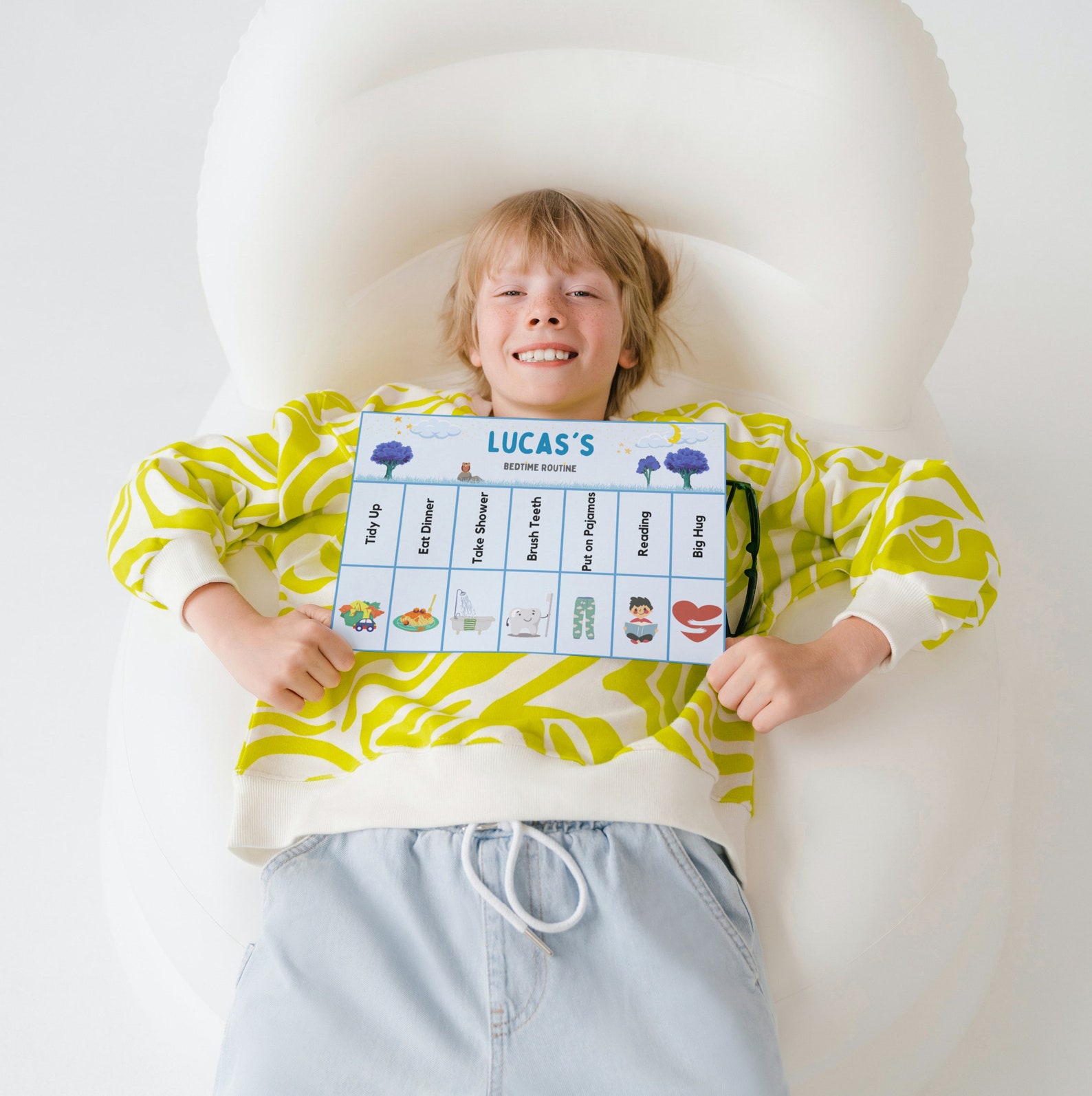 Editable Bedtime Routine Chart: Kids Checklist (printable PDF) - Etsy