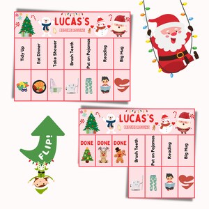 Christmas Routine Chart Bundle: Editable Morning & Bedtime Checklist ...