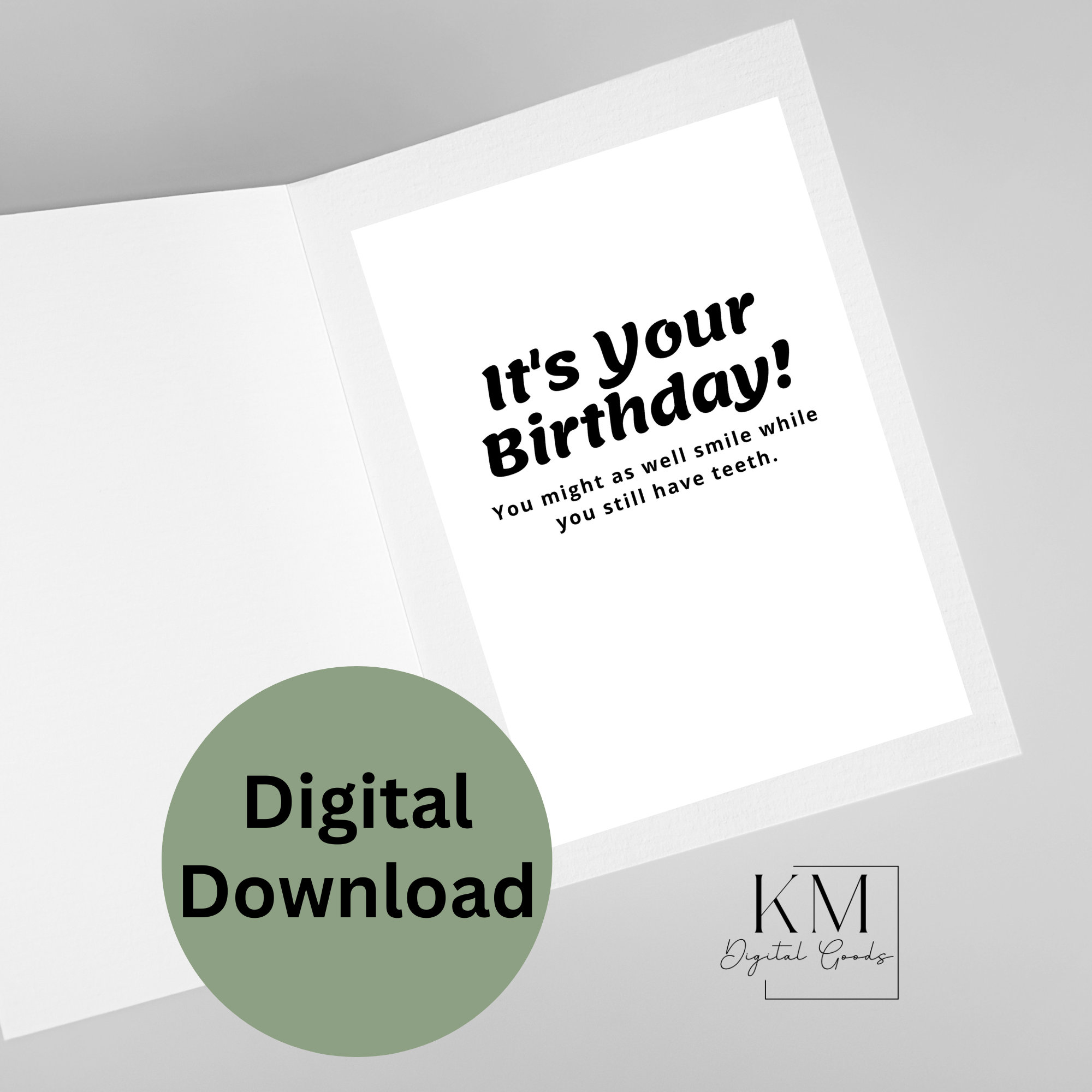 Birthday Card Printable Insert Digital Birthday Card Greeting Card ...
