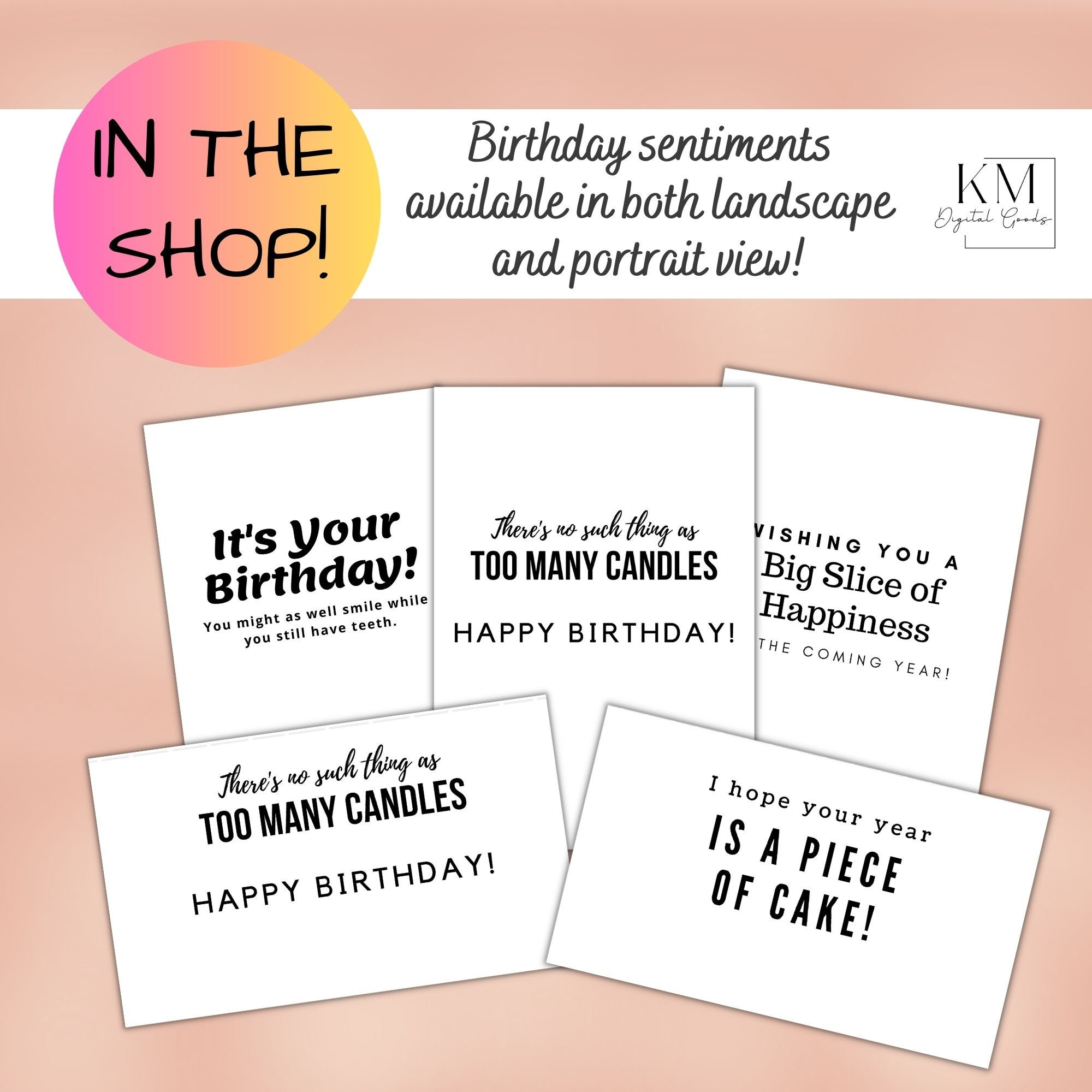 Happy Birthday Printable Greeting Card Digital Birthday Card - Etsy