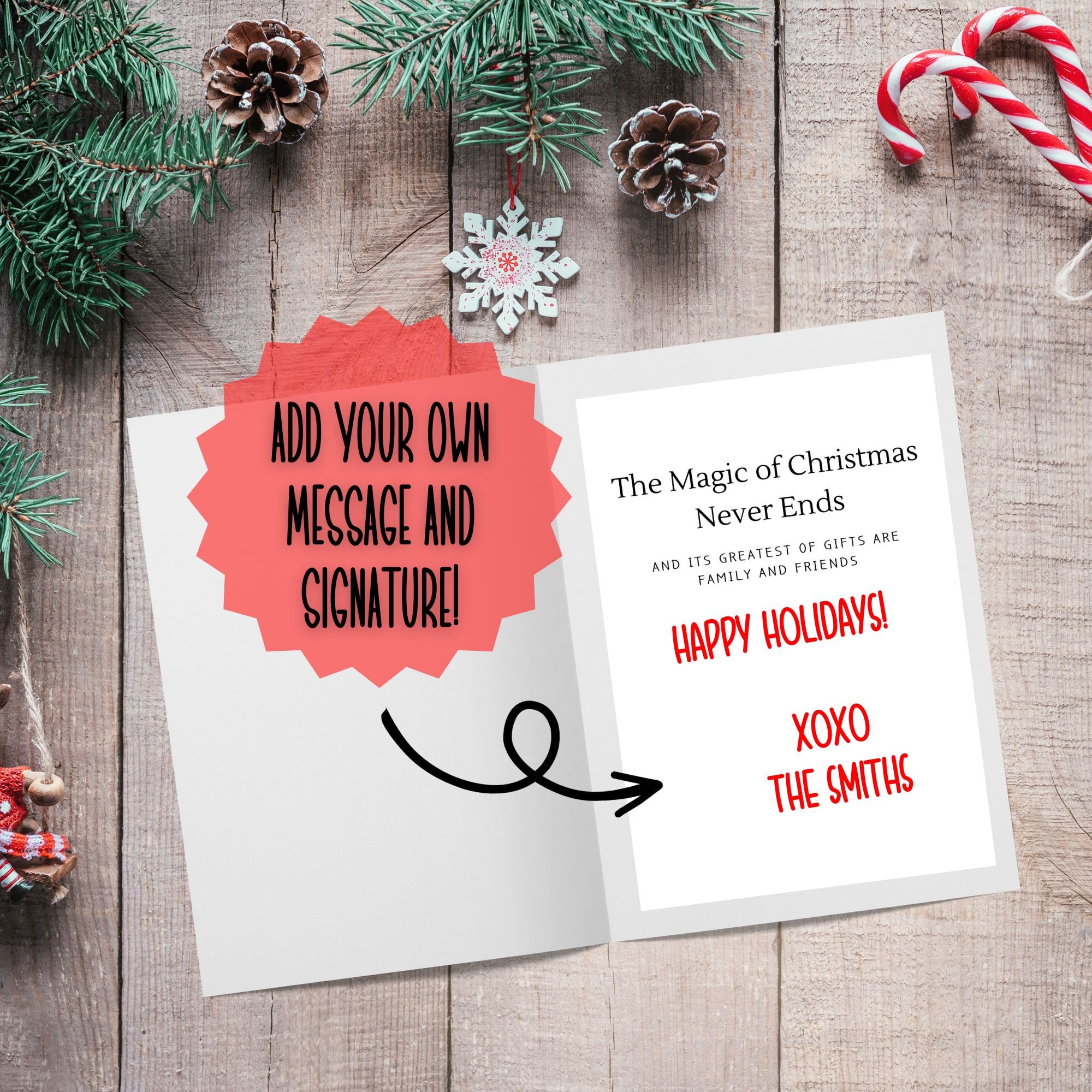 Christmas Card Printable Insert Digital Holiday Card Greeting Card ...