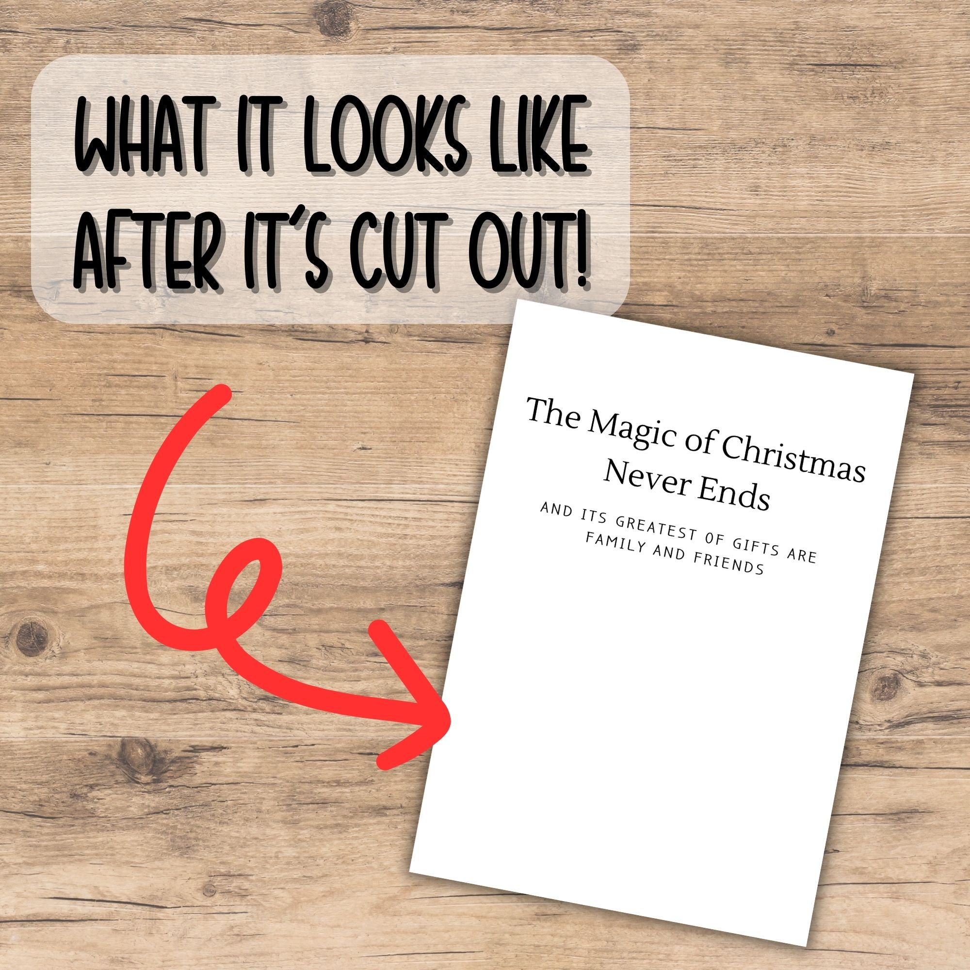 Christmas Card Sentiment Inserts: 5x7 Holiday Greetings (digital ...