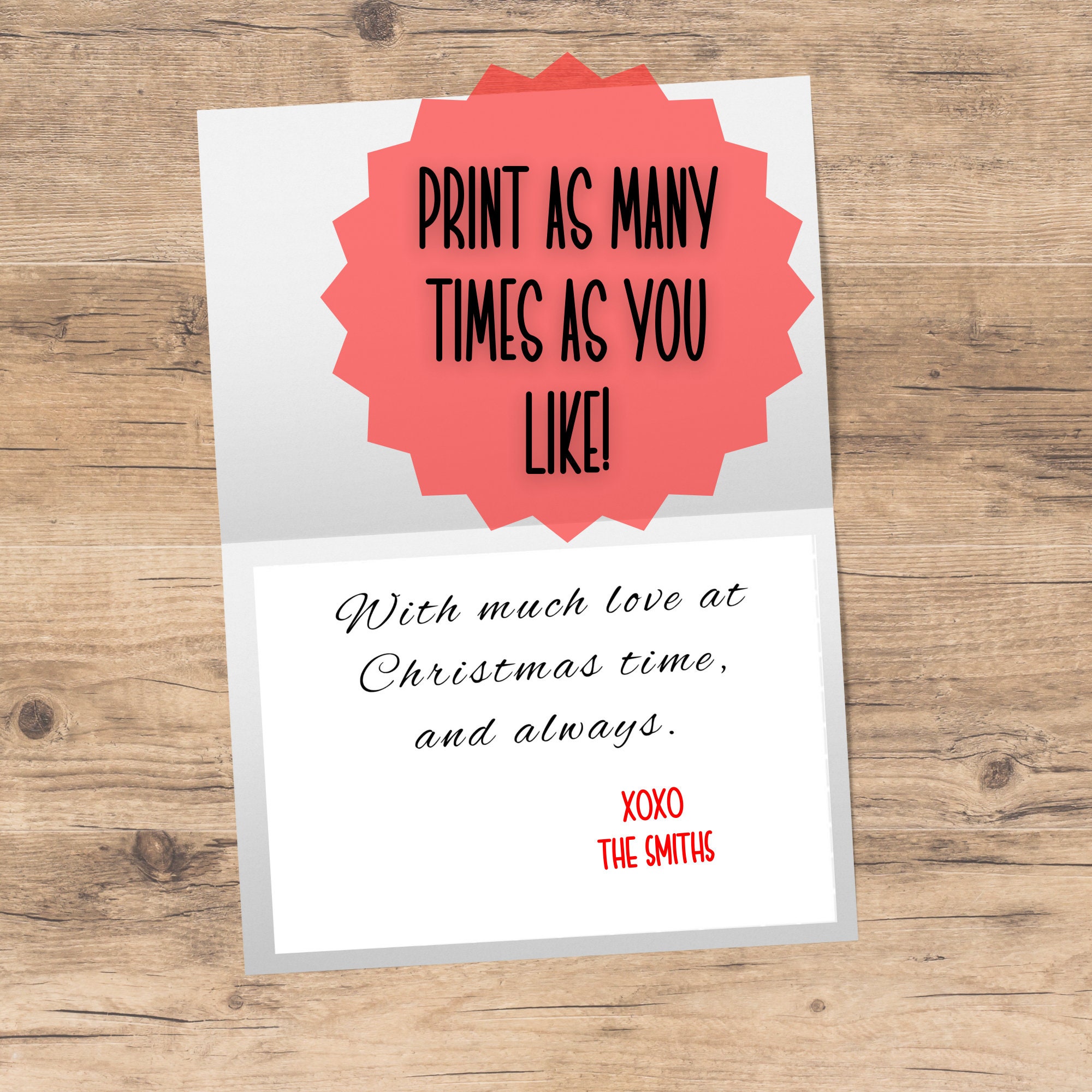 Birthday Card Printable Insert Digital Birthday Card Greeting Card ...