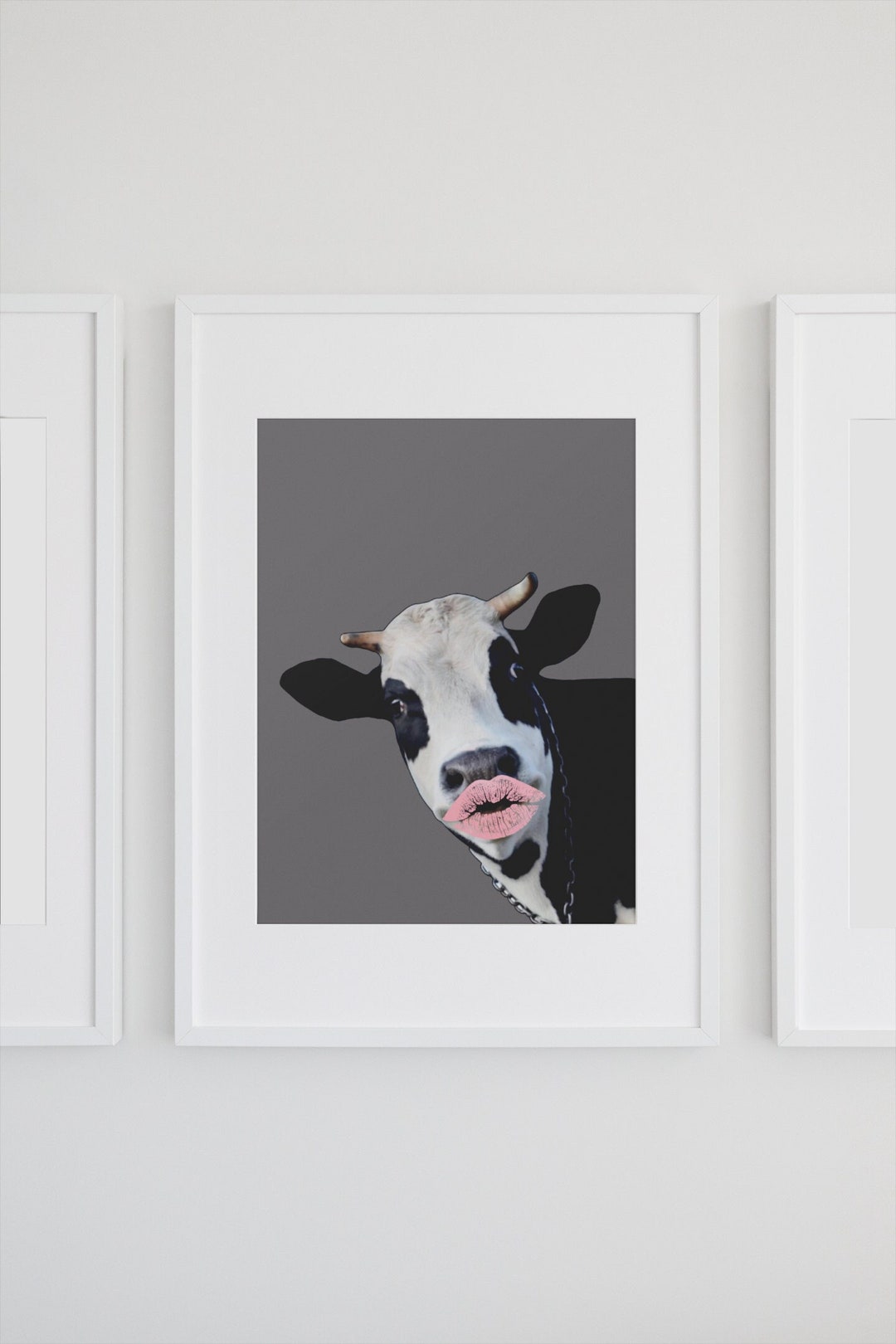 Funny Cow Print Digital Download Art Cute Animal Art Print Funny Animal ...