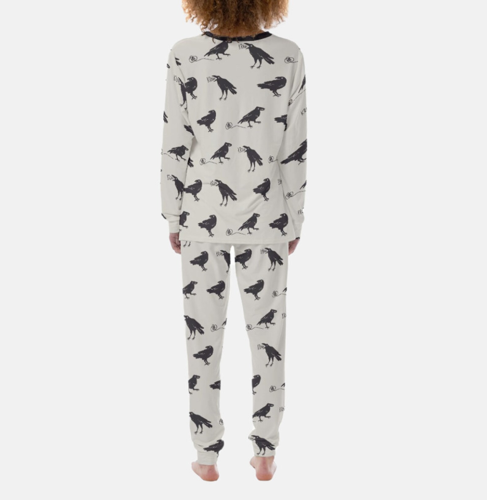 Gothic Raven Pjs Crow Pyjamas Spooky Bird Pajamas - Etsy