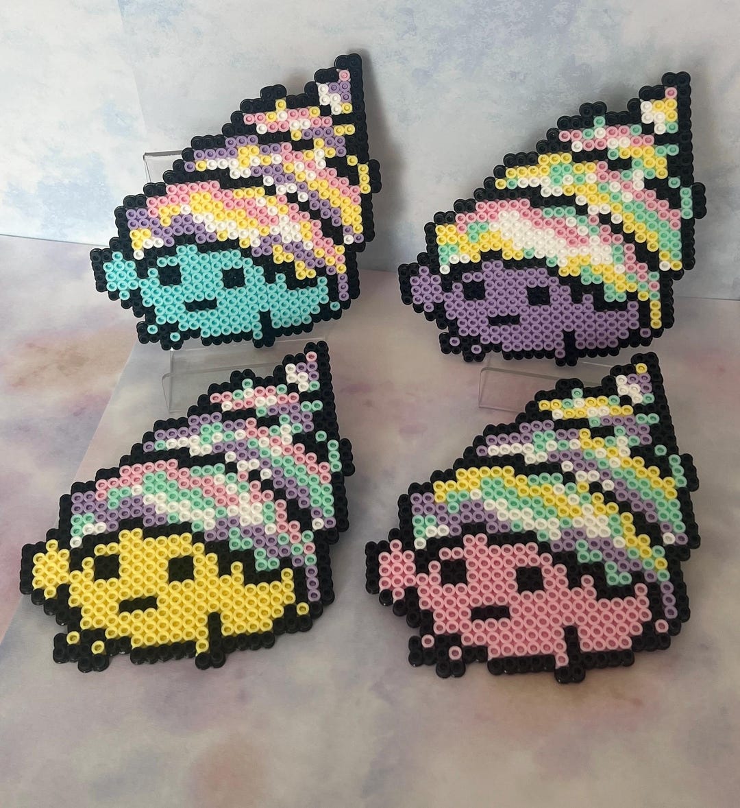 Pastel Hermit Crabs - Original Fuse-bead Craft - Magnet | Coaster ...