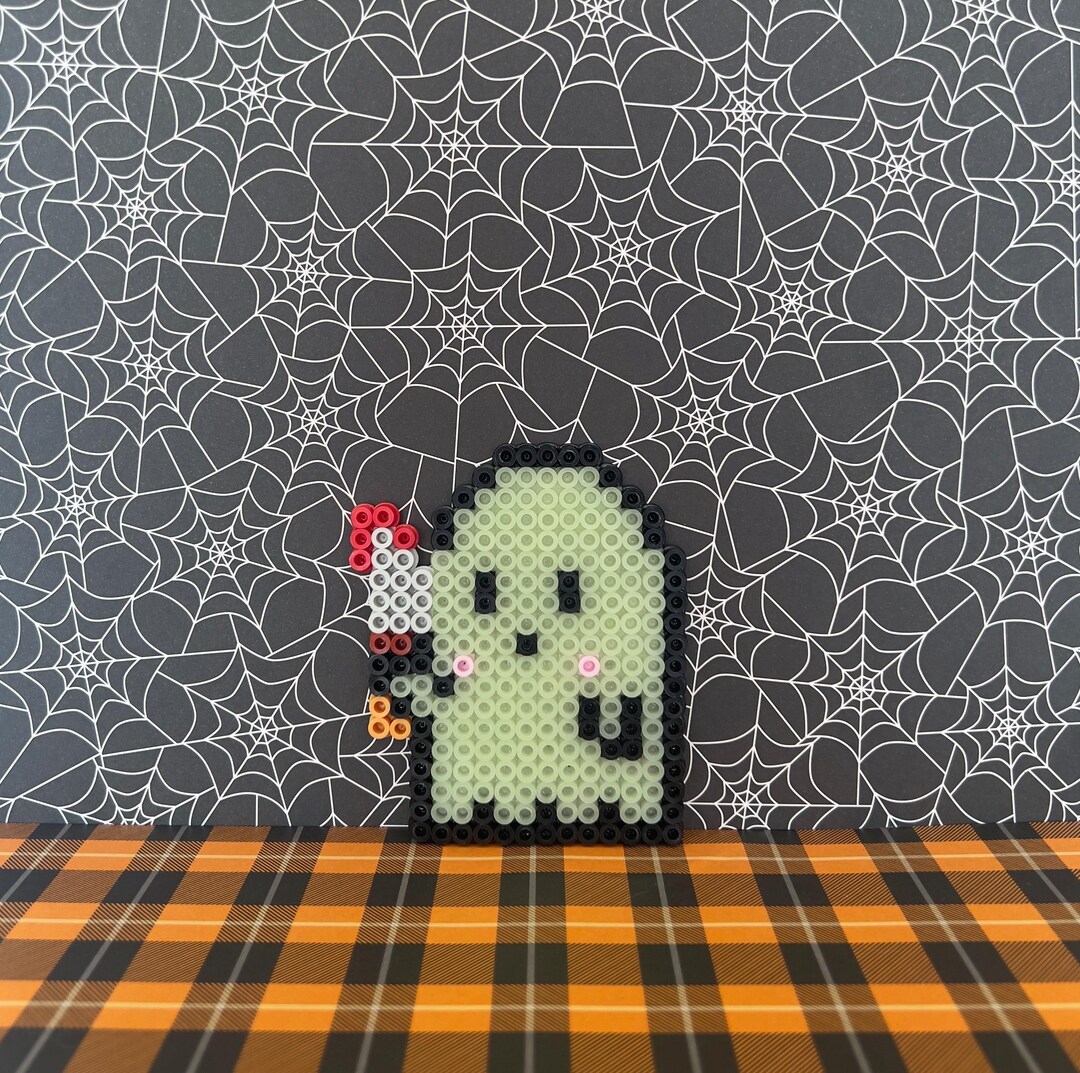 Boo the Ghost - Halloween - GLOW - Original Perler Craft - Magnet ...