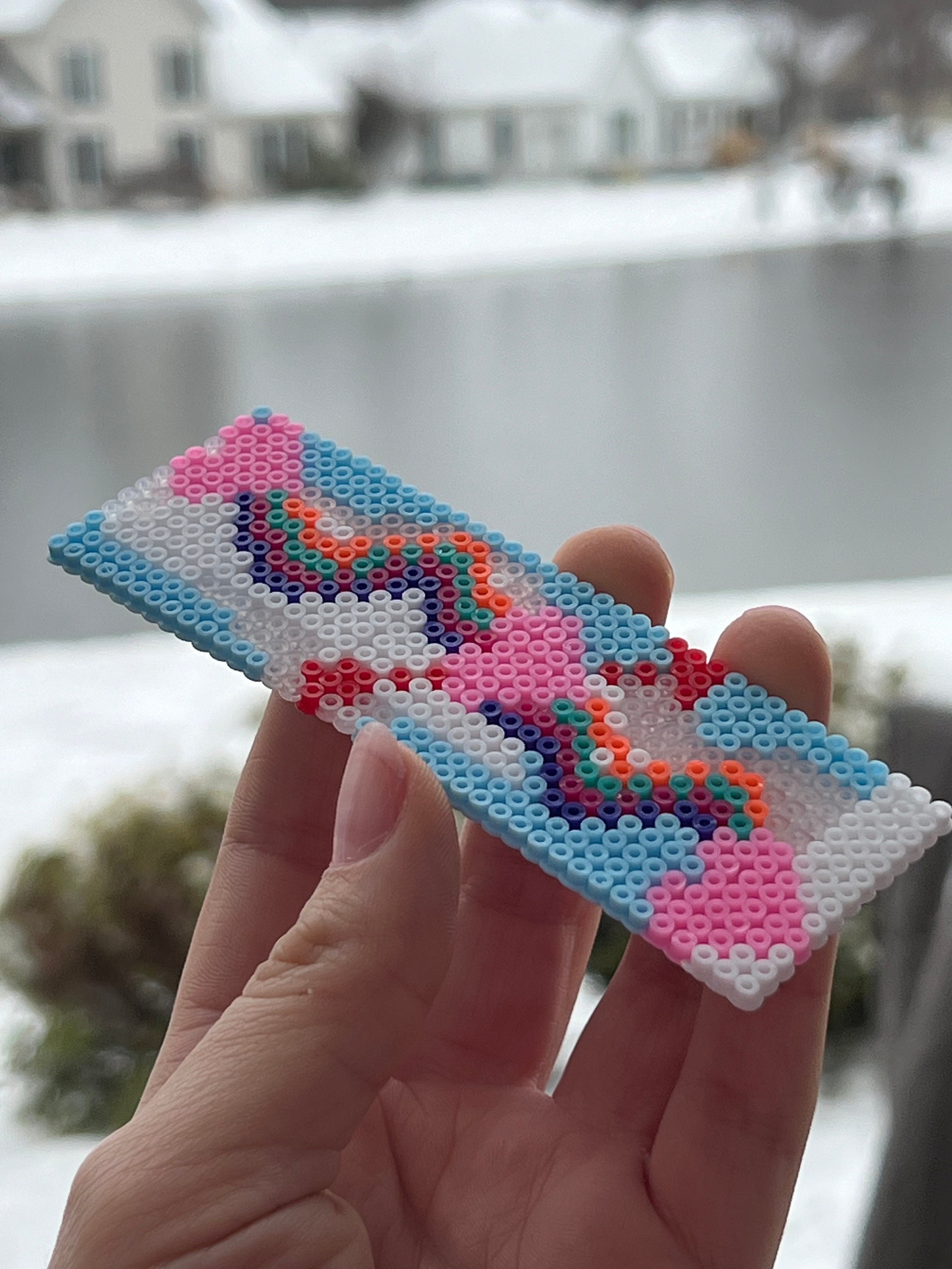Heart and Arrow Bookmark Original Fuse-bead Craft Bookmark Cute Perler ...