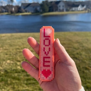 Love Heart Bookmark - Original Fuse-bead Craft - Bookmark - Cute Perler ...