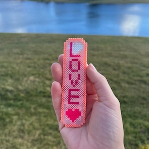 Love Heart Bookmark - Original Fuse-bead Craft - Bookmark - Cute Perler ...