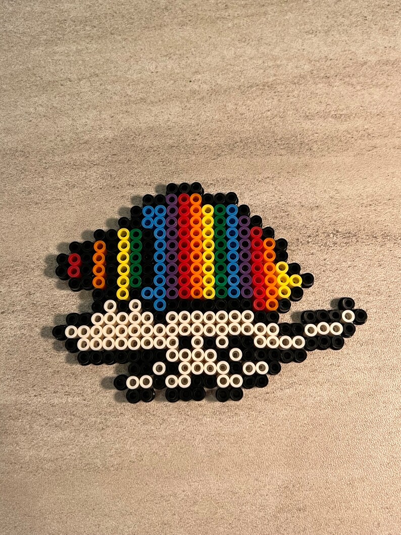Rainbow Mystery Snail Original Fuse-bead Craft Magnet Coaster Cute ...