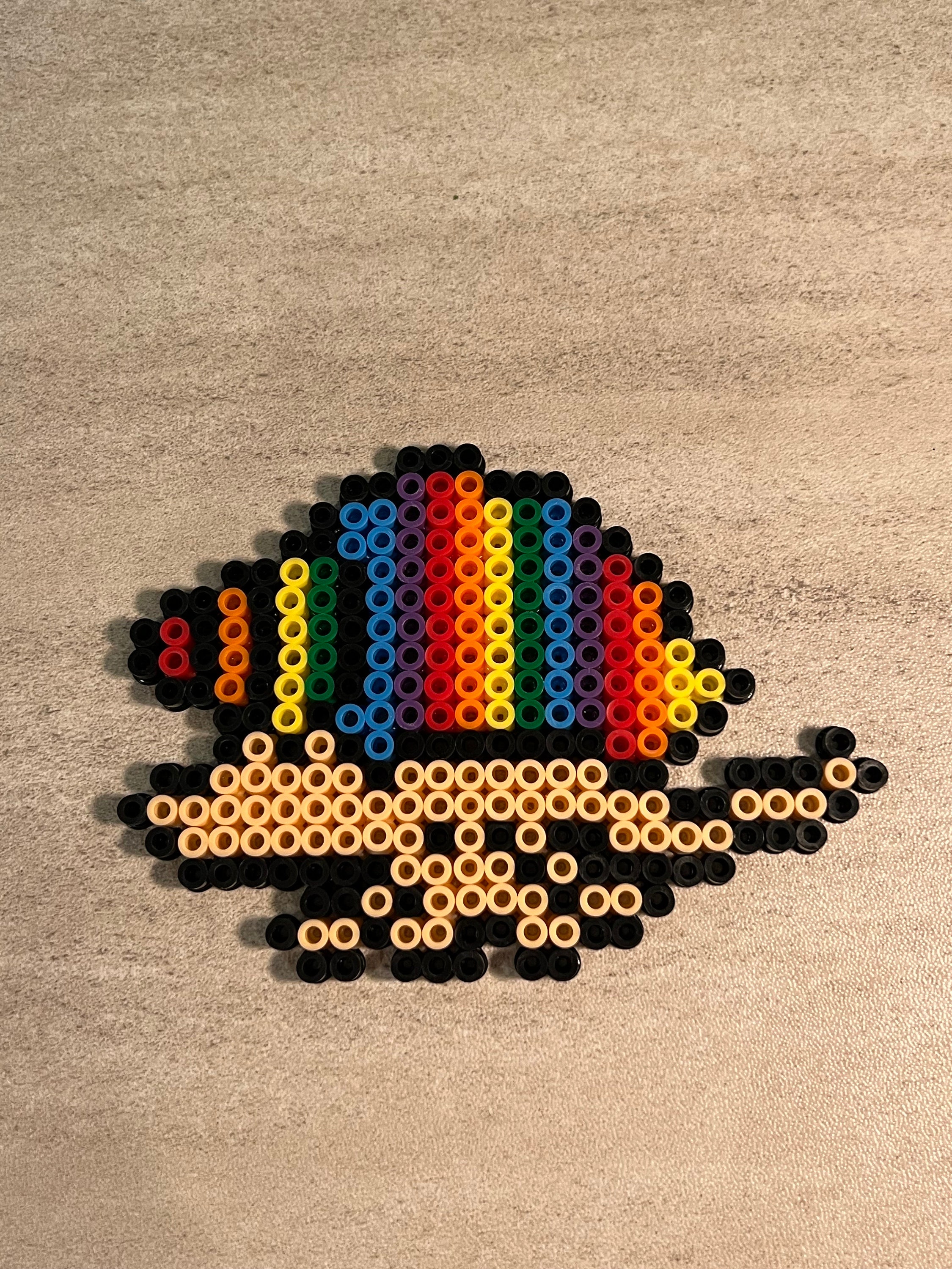 Rainbow Mystery Snail Original Fuse-bead Craft Magnet Coaster Cute ...