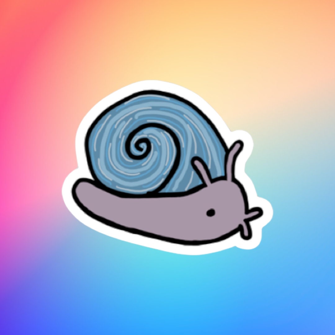 Derpy Mystery Snail Sticker - Cute Original Art - Simple Design - Etsy