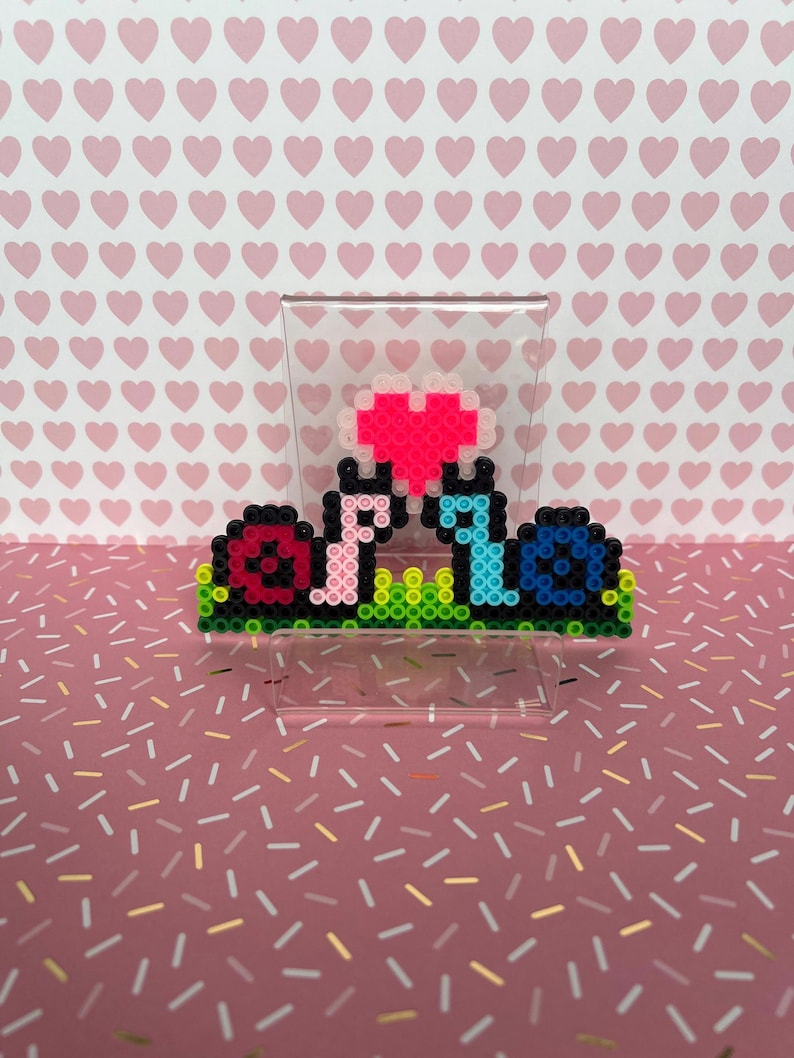 Snails in Love | Original Perler Bead Craft | Magnet | DIY Kit - Cute ...