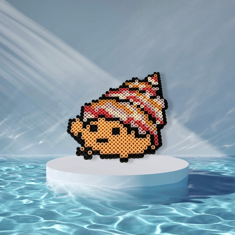 Hermit Crab - Original Perler Bead Craft - Magnet | Coaster - Cute Gift ...