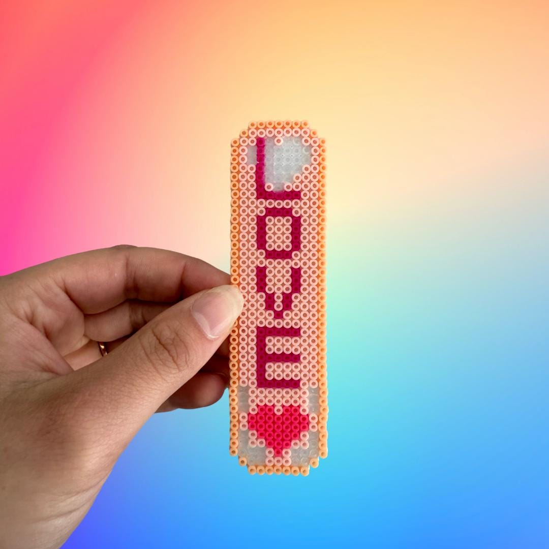 Love Heart Bookmark - Original Fuse-bead Craft - Bookmark - Cute Perler ...