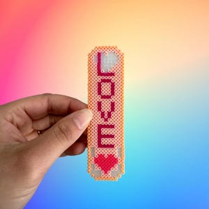 Love Heart Bookmark - Original Fuse-bead Craft - Bookmark - Cute Perler ...