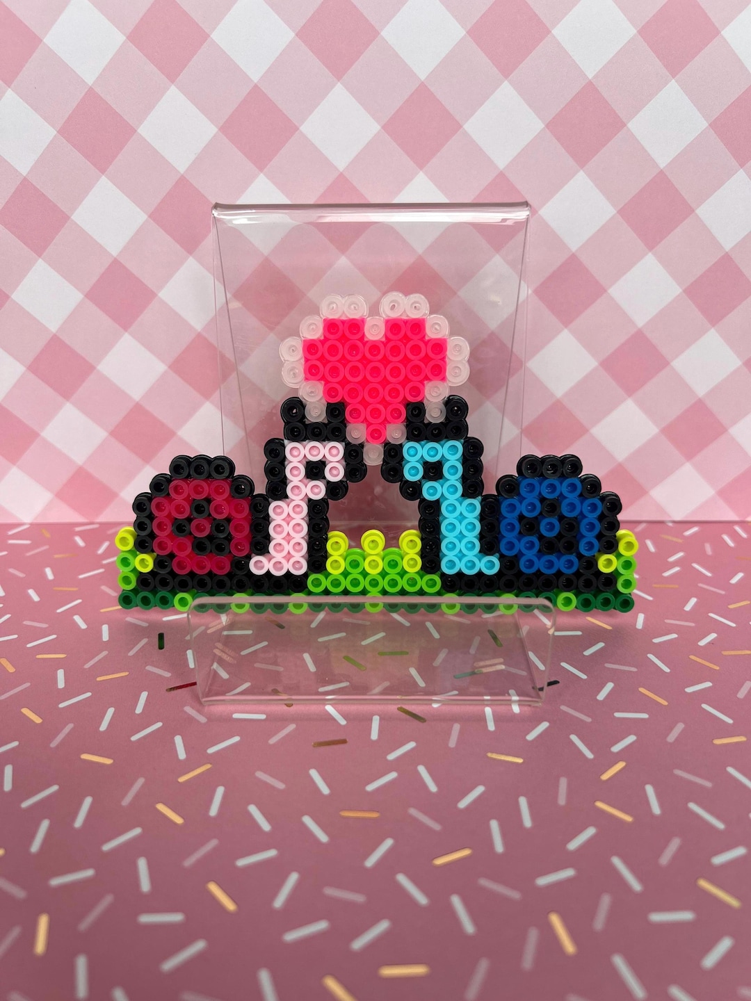 Snails in Love | Original Perler Bead Craft | Magnet | DIY Kit - Cute ...