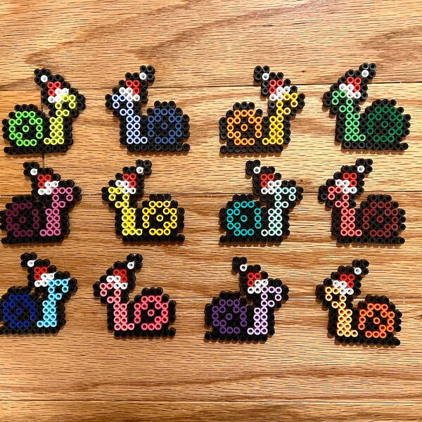 Perler Bead Christmas Santa Ornaments - Etsy