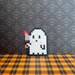 Boo the Ghost Halloween Original Perler Craft Magnet Coaster Cute ...