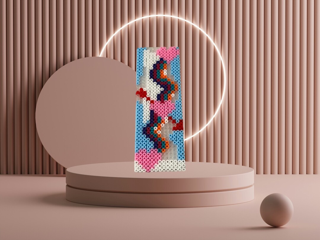 Heart and Arrow Bookmark Original Fuse-bead Craft Bookmark Cute Perler ...