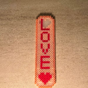 Love Heart Bookmark - Original Fuse-bead Craft - Bookmark - Cute Perler ...