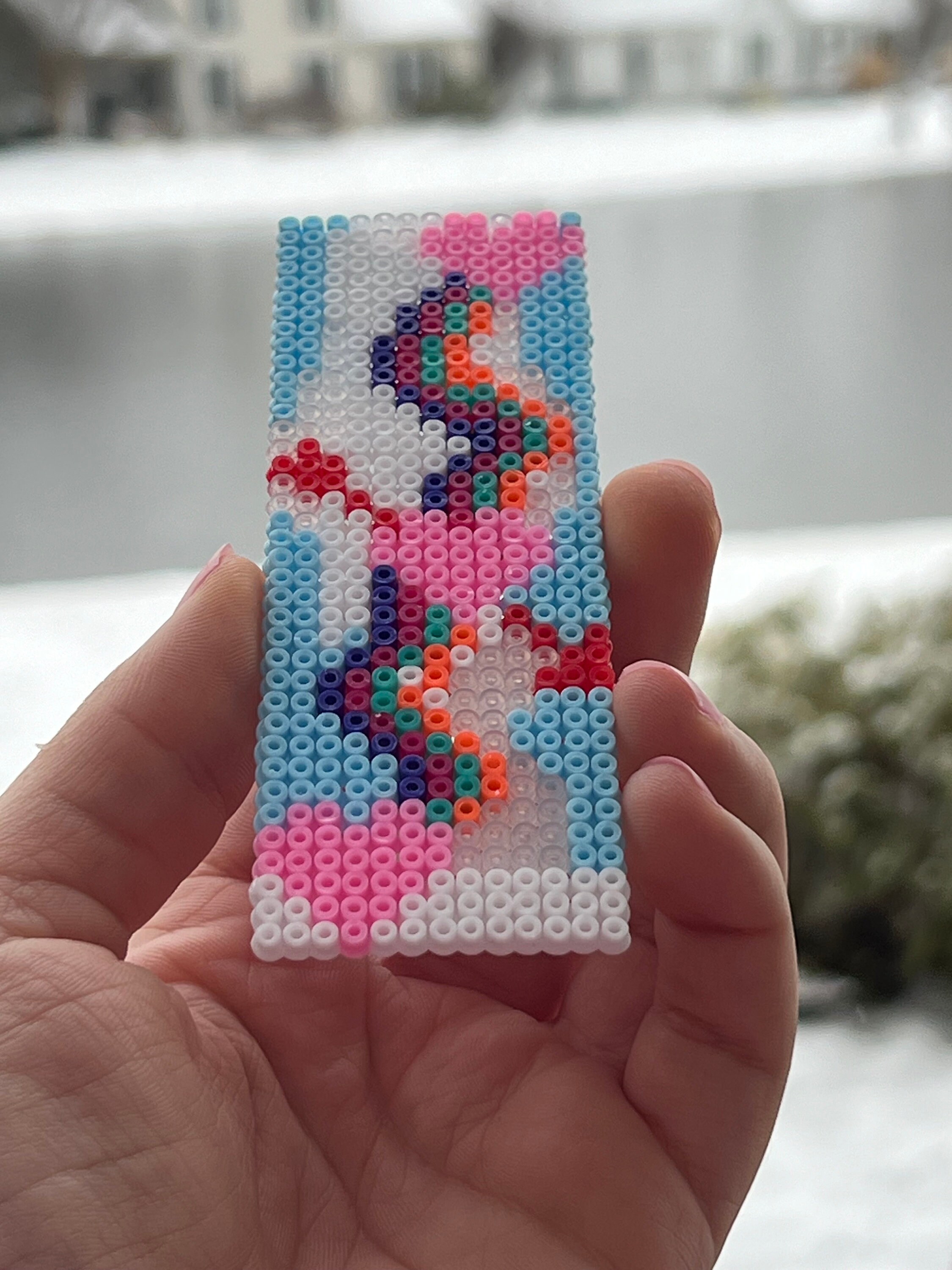 Heart and Arrow Bookmark Original Fuse-bead Craft Bookmark Cute Perler ...