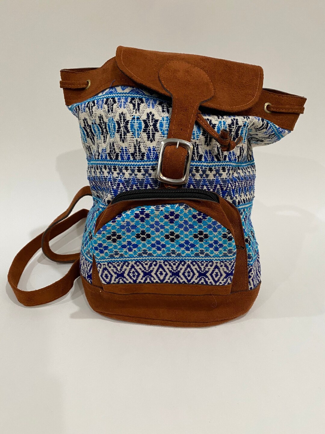 Guatemalan Leather Backpack With Stitching - Etsy