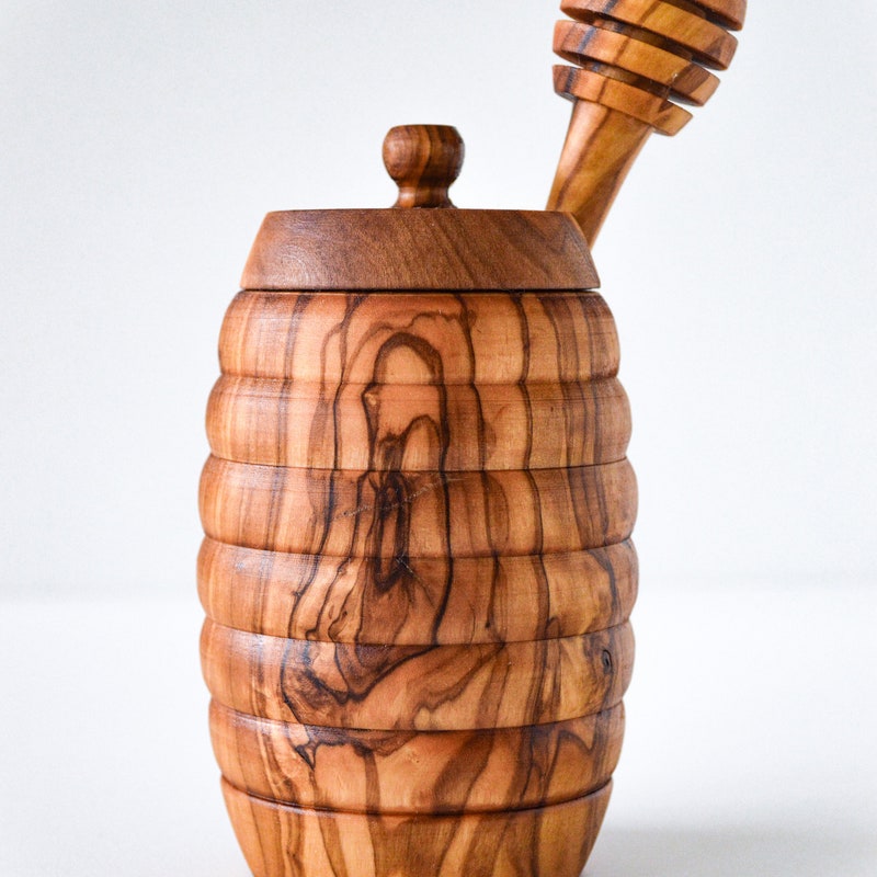 Wooden Honey Pot - Etsy
