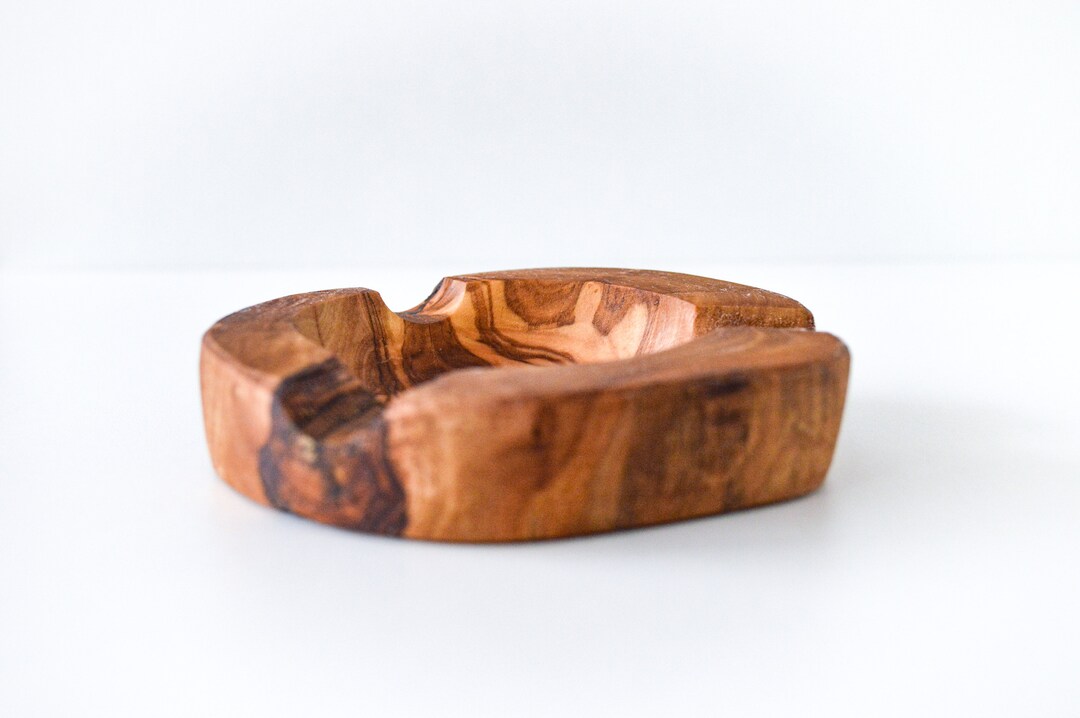 Handmade Olive Wood Ashtray (between 5" and 6"), Wooden Ashtray ...