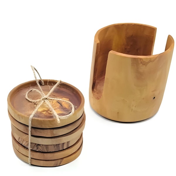 Wood Coaster Holder - Etsy