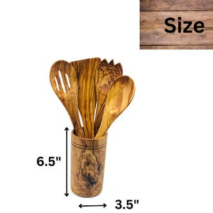 OLIVE WOOD UTENSILS | Olive Wood Cooking Spoon | Natural Wood Utensil ...