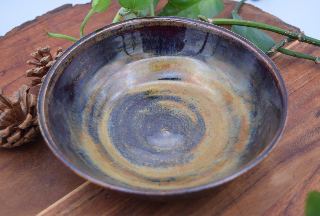 Brown, Rust and Gold Bowl Ceramic Dish Handmade Pottery Organic ...