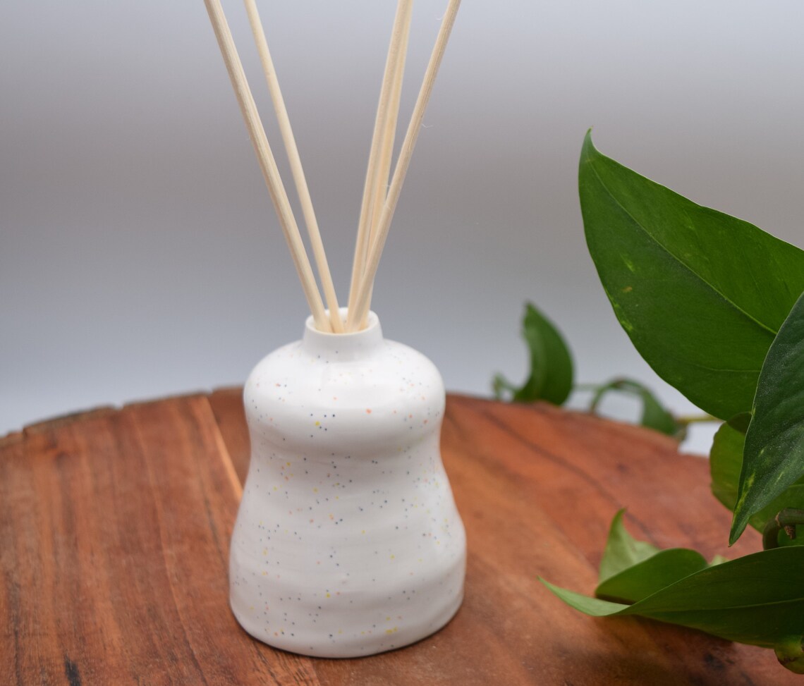 Small White Speckled Oil Diffuser Ceramic Dish Handmade Pottery Organic Stoneware D03 - Etsy