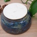 Blue and Gold Bowl Ceramic Dish Handmade Pottery Organic Stoneware N08 ...