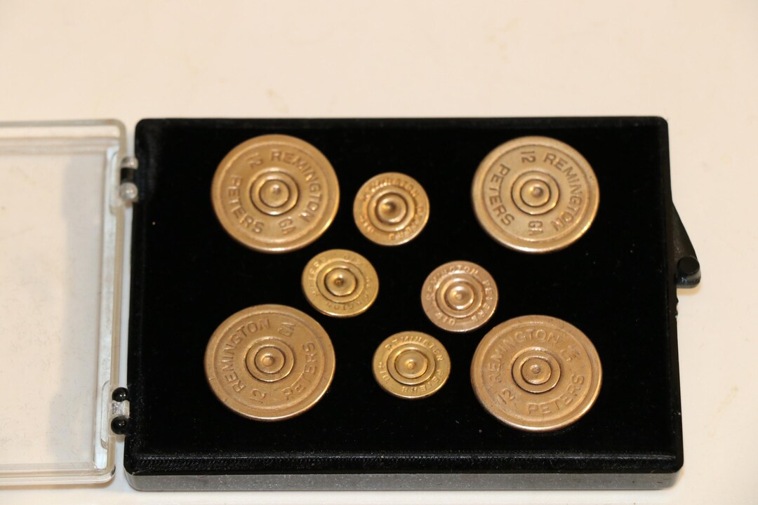 Vintage Set of 8 Bullet End Buttons W/ 12 Guage and 410 - Etsy
