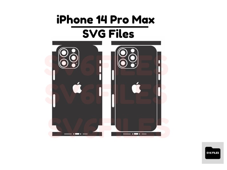 IPhone 14 Pro Max - SVG Vector - Cut Files - Phone Skin Template - Etsy