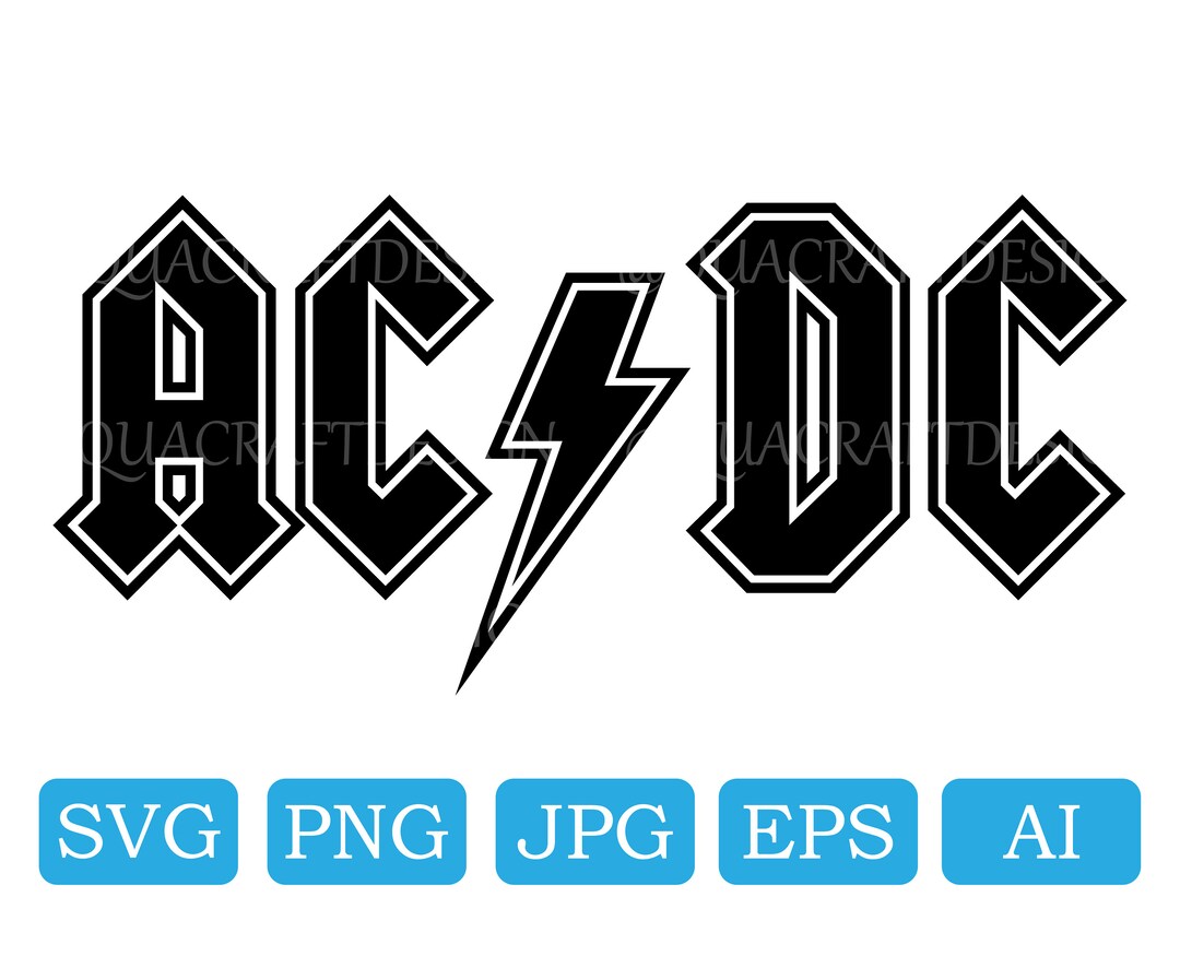 AC DC Svg, ACDC Svg, Archivo vectorial Vingtage Hard Rock Svg, Cricut ...