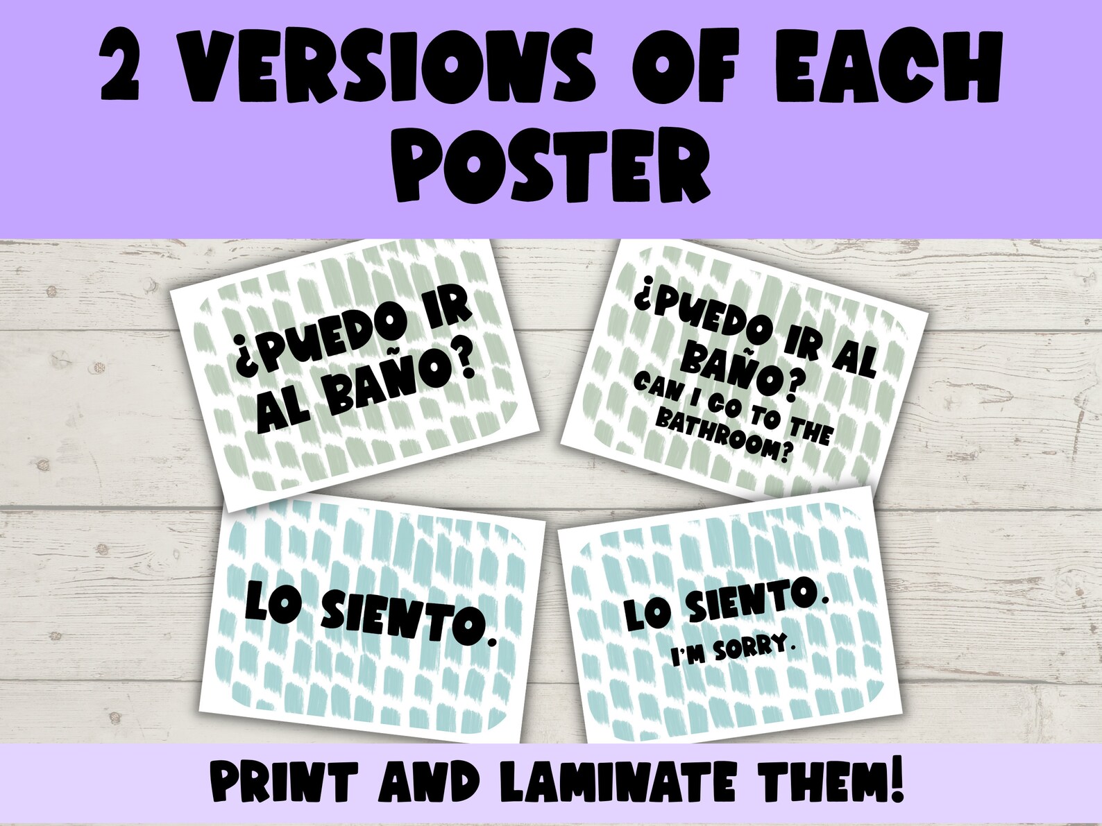 Spanish Key Useful Phrases Boho Posters Set | Frases Útiles | Word Wall ...