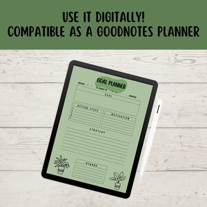 Sage Green Plant Planner Bundle, Printable Planner, Goodnotes Planner ...