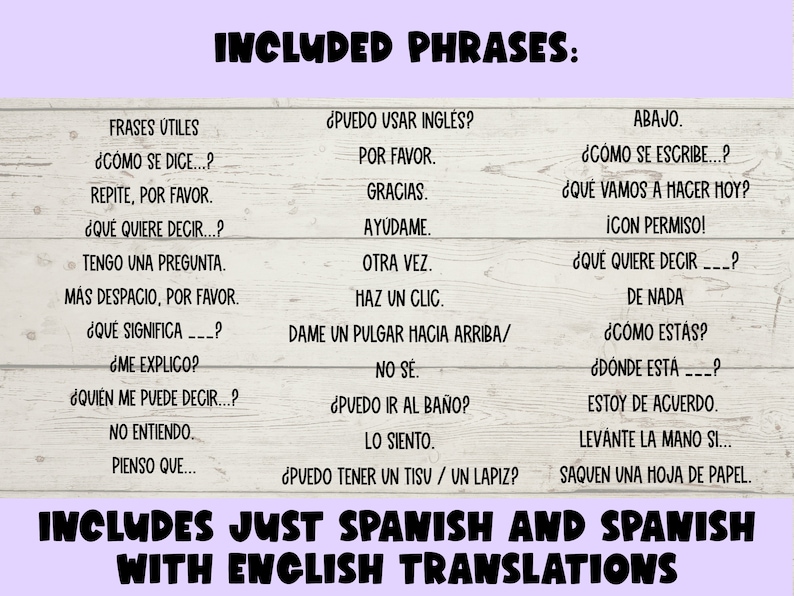 Spanish Key Useful Phrases Boho Posters Set | Frases Útiles | Word Wall ...