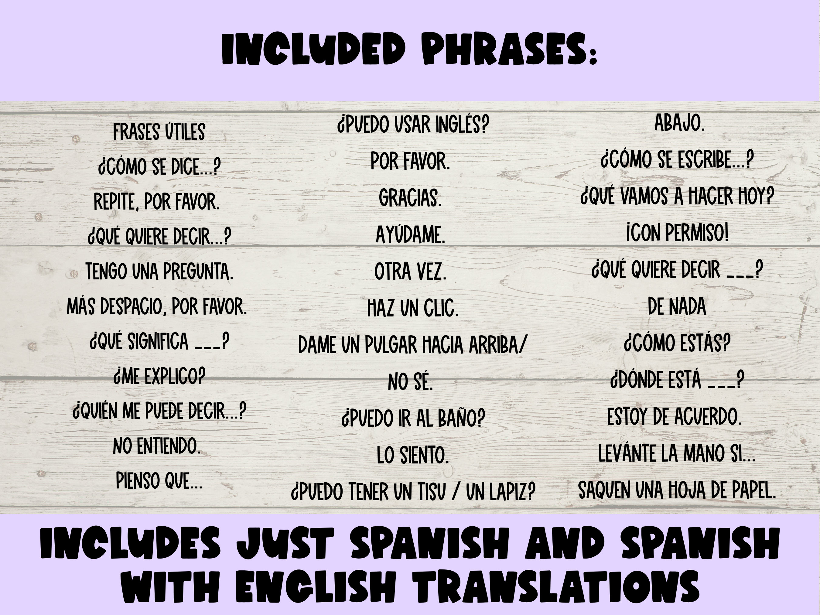 Spanish Key Useful Phrases Boho Posters Set | Frases Útiles | Word Wall ...