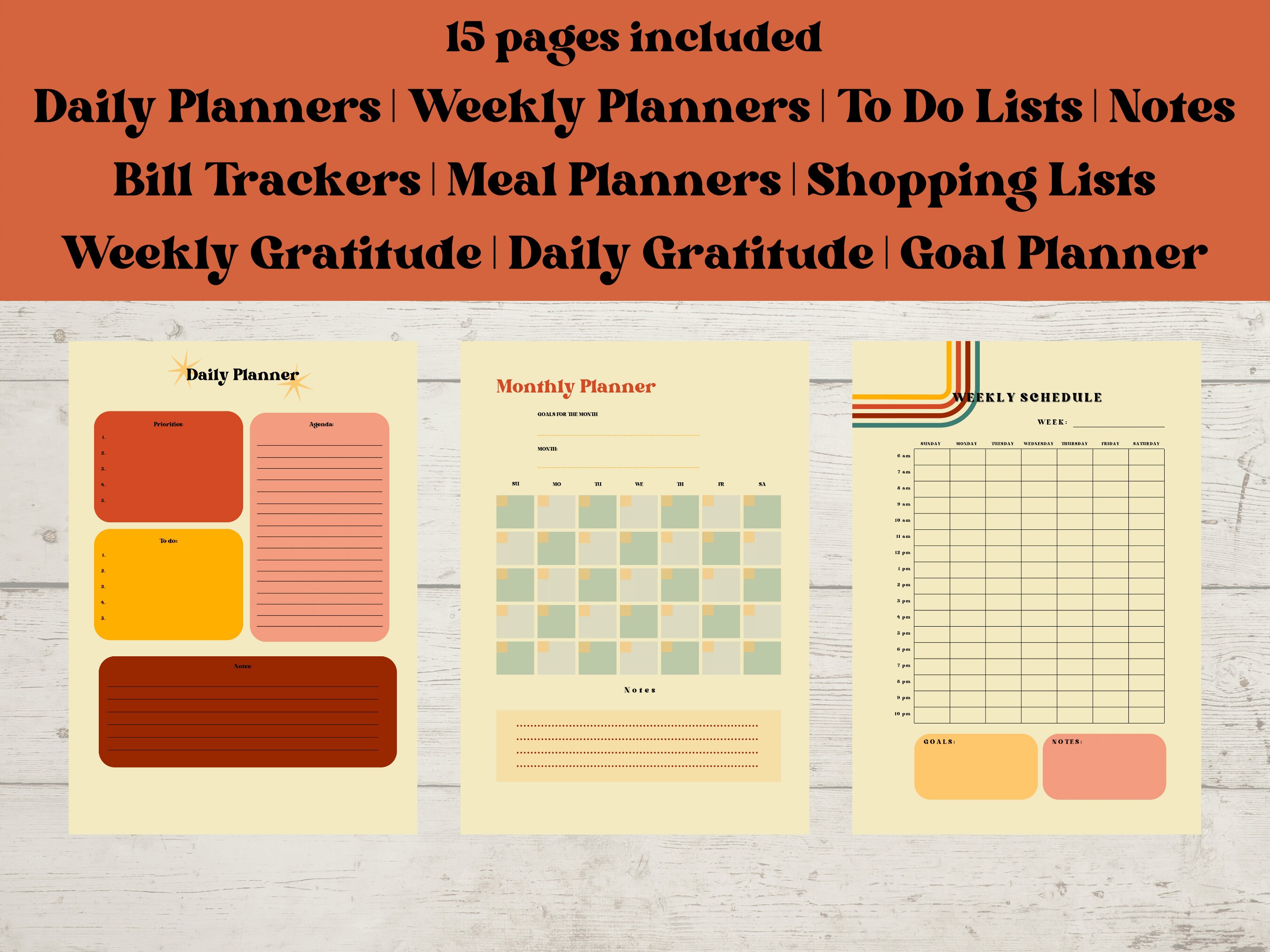 Ultimate Retro Planner Bundle, Printable Planner, Goodnotes Planner ...