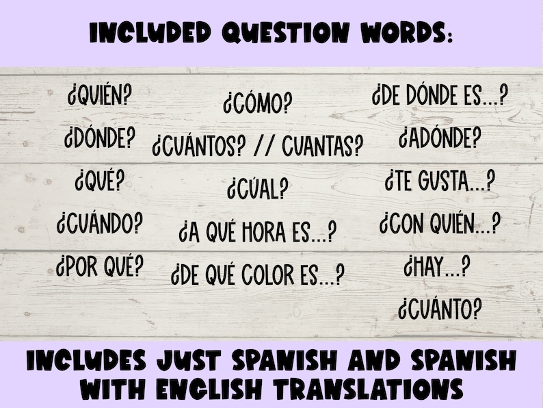 Spanish Question Words Boho Poster Set | Interrogatives | Word Wall ...