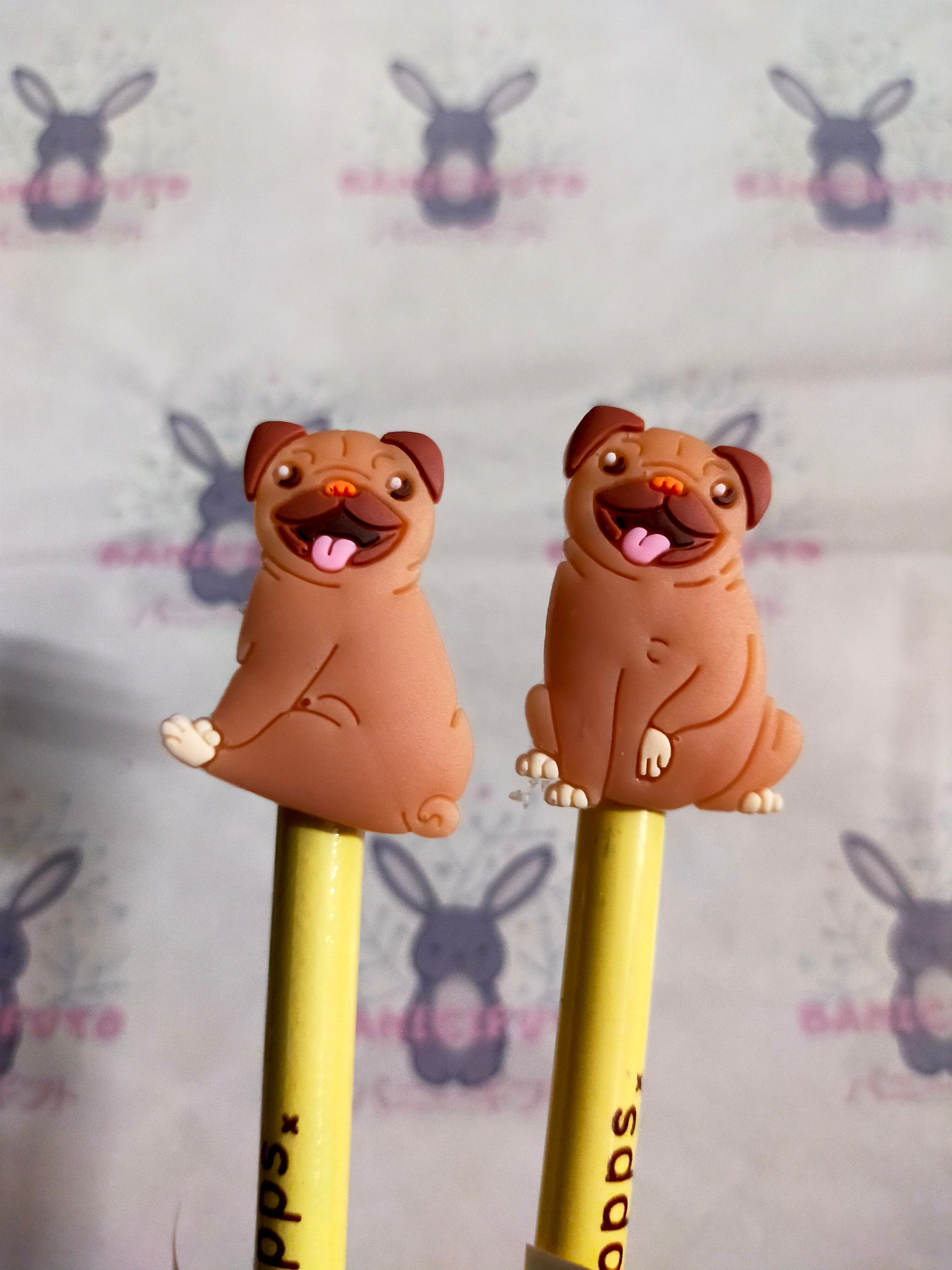 Set of Two Pug Pencils - Etsy